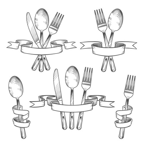 Cutlery cartoon Royalty Free Vector Image - VectorStock