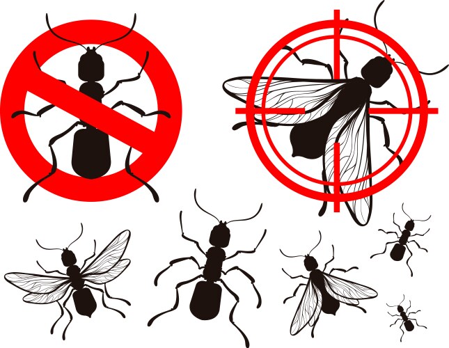 Pest control logo Royalty Free Vector Image - VectorStock