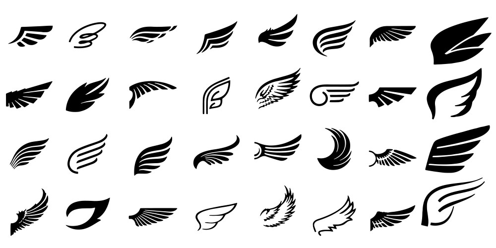 Angel Wing Outline Vector Images (over 6,200)