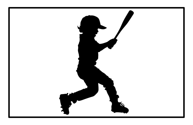 Baseball kids silhouettes stock Royalty Free Vector Image