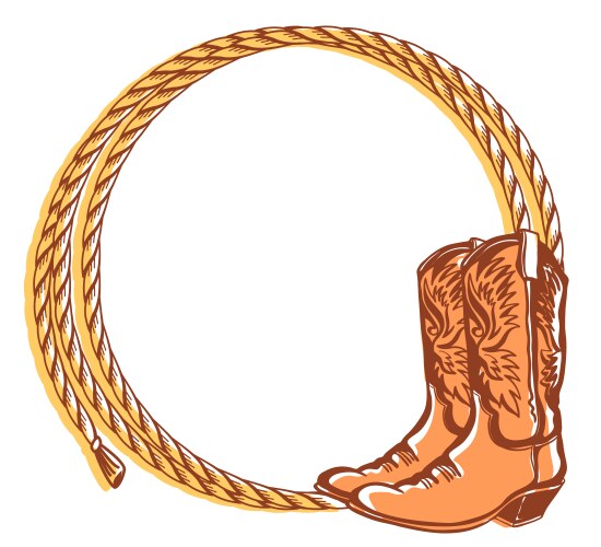 Cowboy rope frame Royalty Free Vector Image - VectorStock