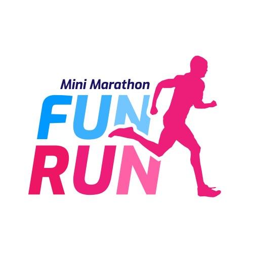 Logo design for 5k fun run event Royalty Free Vector Image