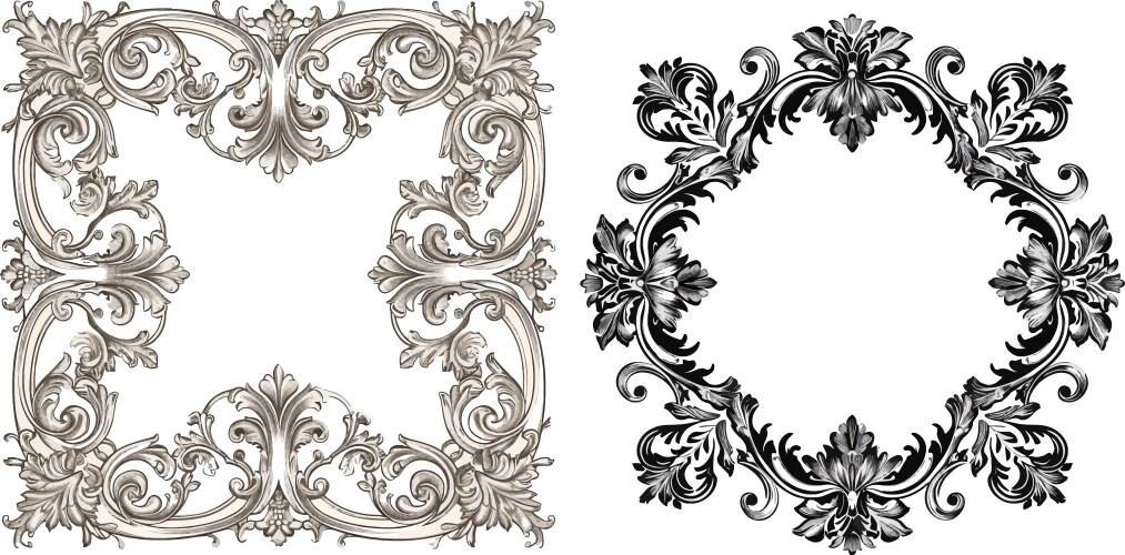 Engraving Filigree Vector Images (over 7,600)
