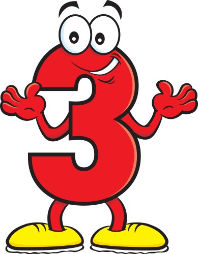 Cartoon happy number four giving thumbs up – Royalty-Free Vector ...