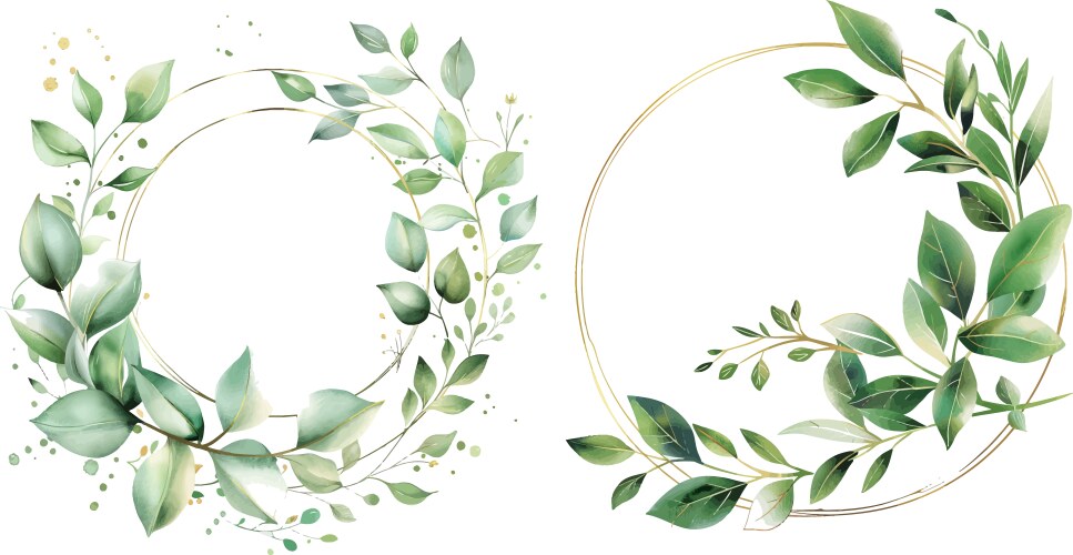 Border Circle Leaves Vector Images (over 10,000)