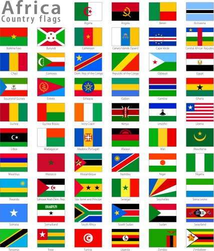 Asian countries flags icons set Royalty Free Vector Image