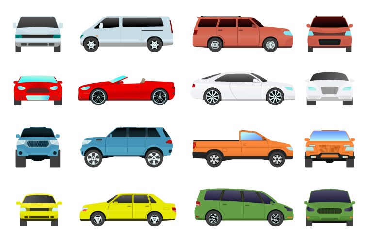 Various Car Types Royalty Free Vector Image - VectorStock