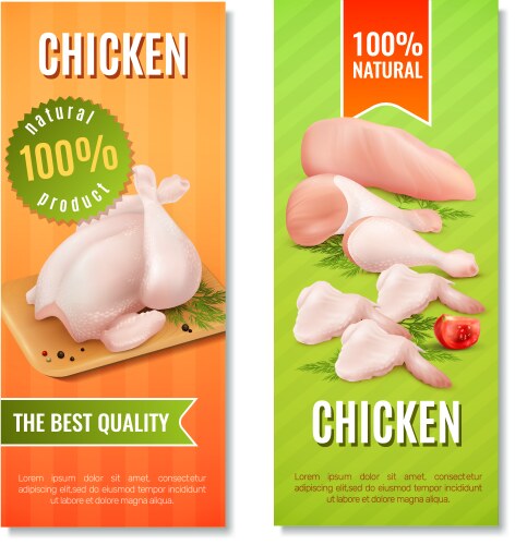 Fried chicken set Royalty Free Vector Image - VectorStock