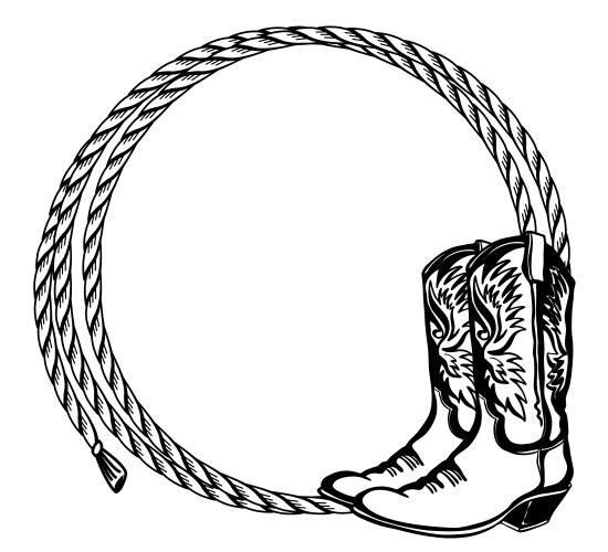 Cowboy rope frame Royalty Free Vector Image - VectorStock