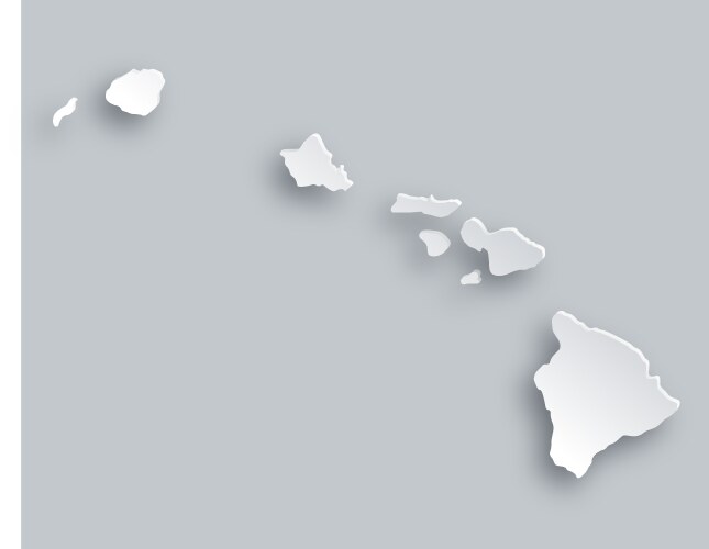 3D Map of Hawaii Royalty Free Vector Image - VectorStock