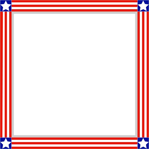 American flag symbols patriotic decorative border Vector Image