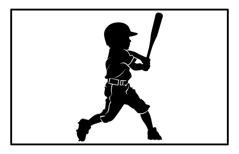 Baseball kids silhouettes stock Royalty Free Vector Image