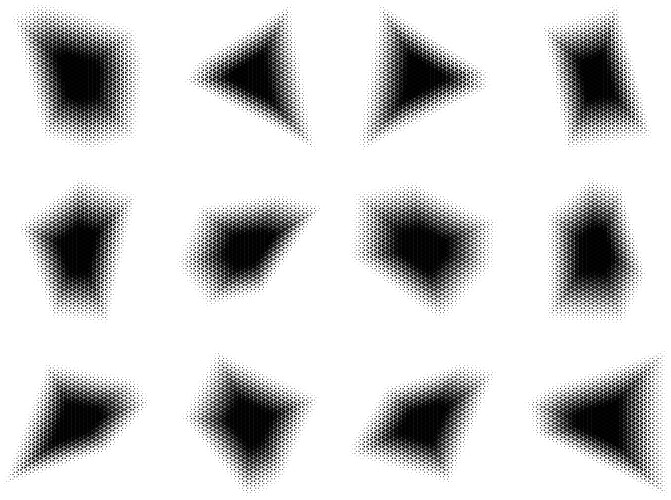 Halftone triangle pattern reprographic technique Vector Image