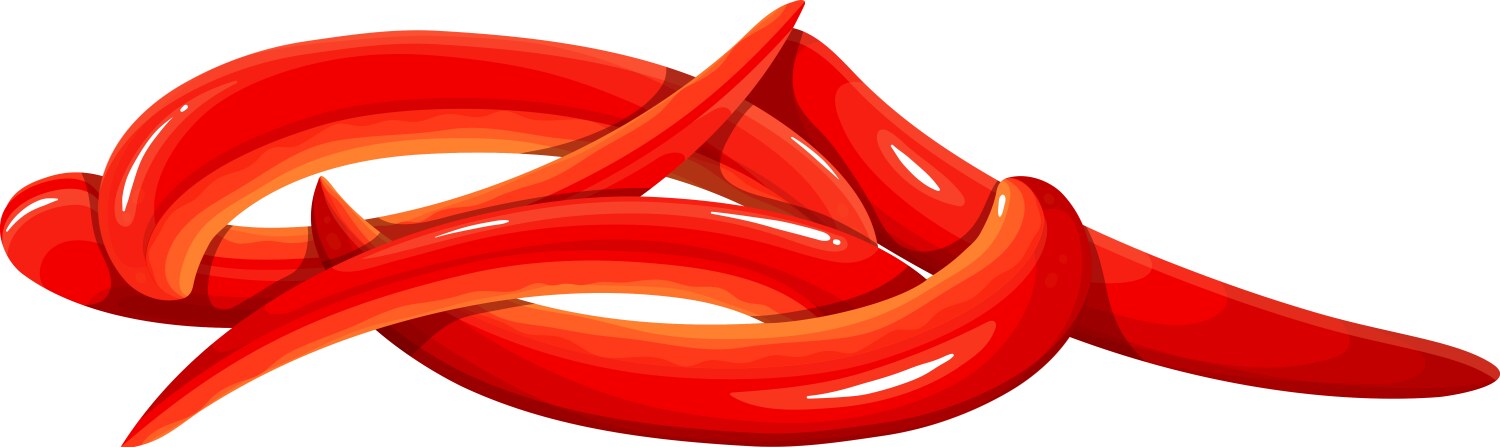 Paprika slice red bell pepper piece cartoon icon Vector Image