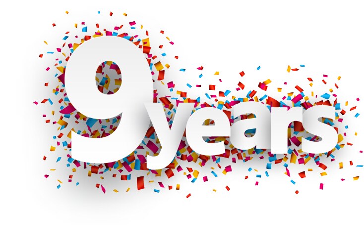 Good sign with colorful confetti Royalty Free Vector Image