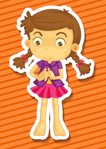 Daily routine of a girl Royalty Free Vector Image