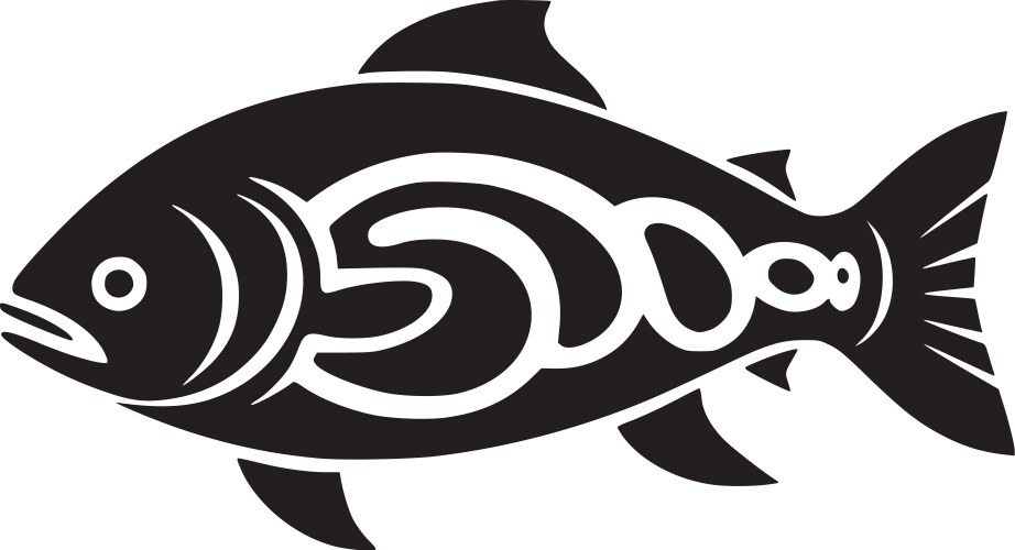 Fish diving into the water ocean logo design Vector Image