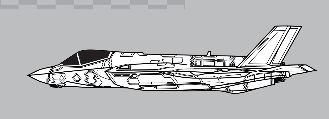 Lockheed martin f-35 lightning ii Royalty Free Vector Image