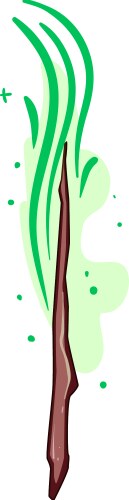 Alchemy magic stick cartoon Royalty Free Vector Image