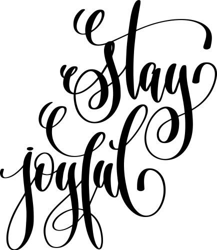 Be happy modern calligraphy quote with handdrawn Vector Image