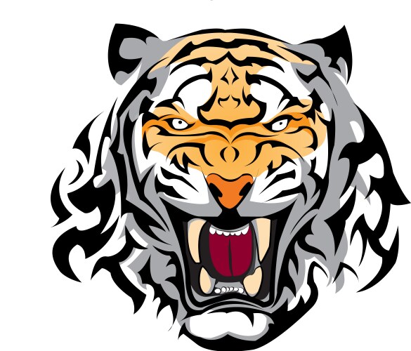 Tiger head graphic design Royalty Free Vector Image