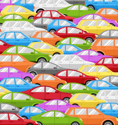 Detour of a traffic jam Royalty Free Vector Image