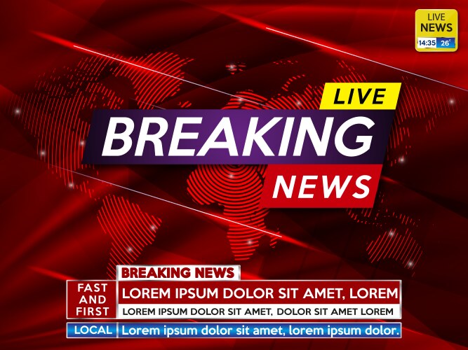 Modern futuristic template for news on background Vector Image