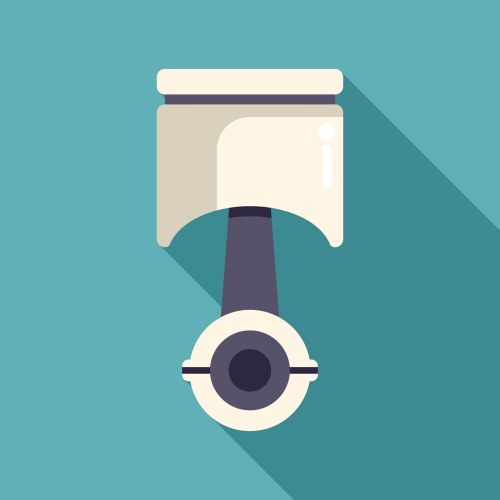 Engine piston pushing power through automotive Vector Image