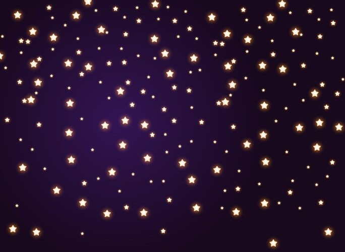 Glitter sparkles on night sky background Vector Image