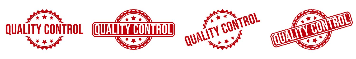 Quality Control Stamps - Red Set – Royalty-Free Vector | VectorStock