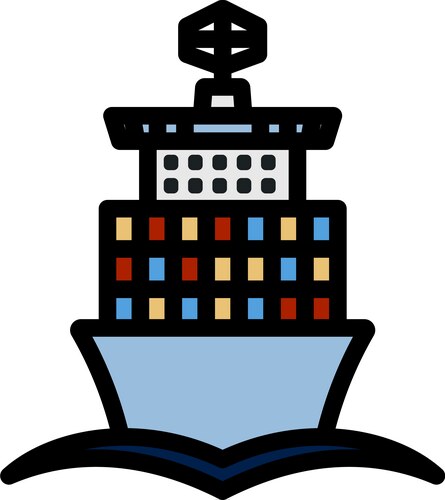 Container ship icon Royalty Free Vector Image - VectorStock