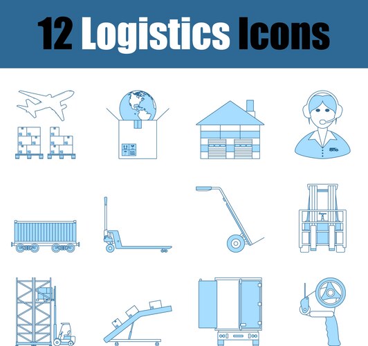 Logistics icon set Royalty Free Vector Image - VectorStock