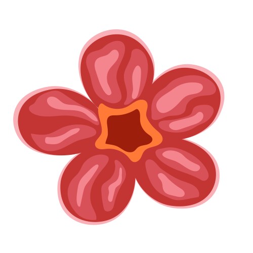 Red flower head design Royalty Free Vector Image