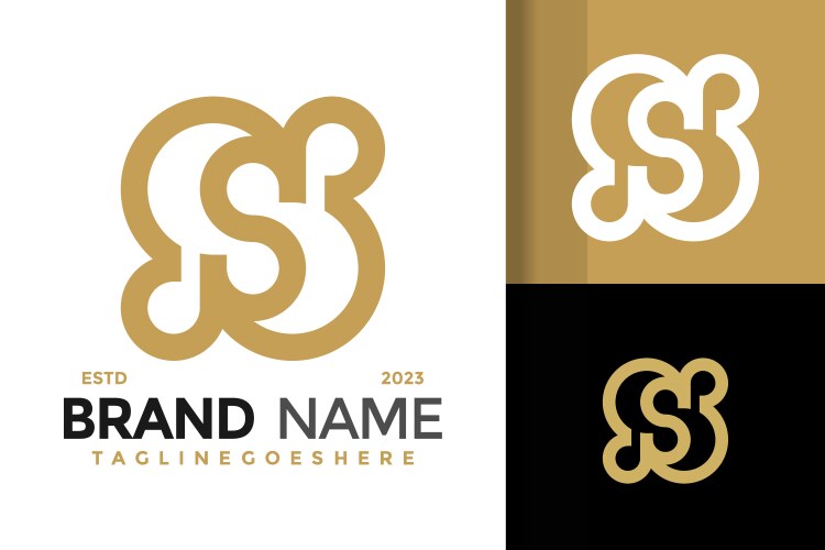 Letter ss monogram logo design symbol icon Vector Image