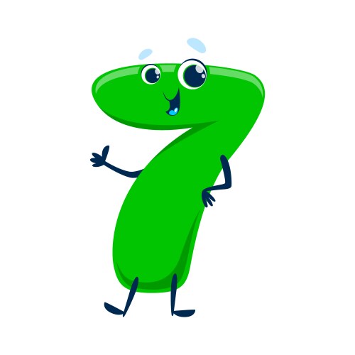 Number Seven Cartoon Vector Images (over 2,300)