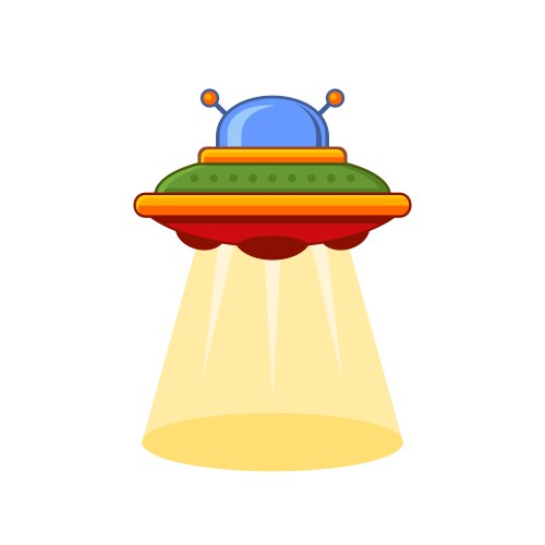 Cartoon ufo set Royalty Free Vector Image - VectorStock