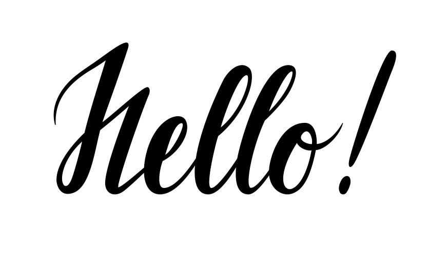 Hello hand drawn calligraphy and brush pen Vector Image