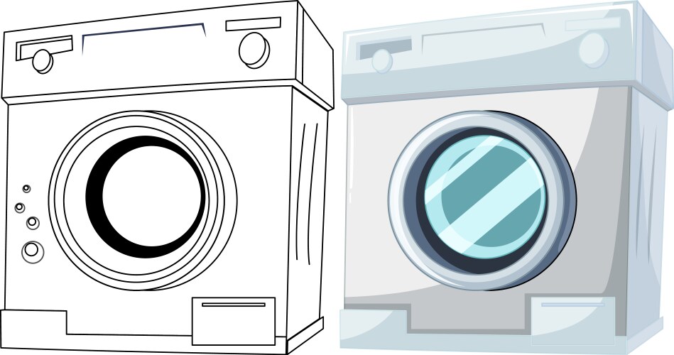 Washing machine clip art Royalty Free Vector Image
