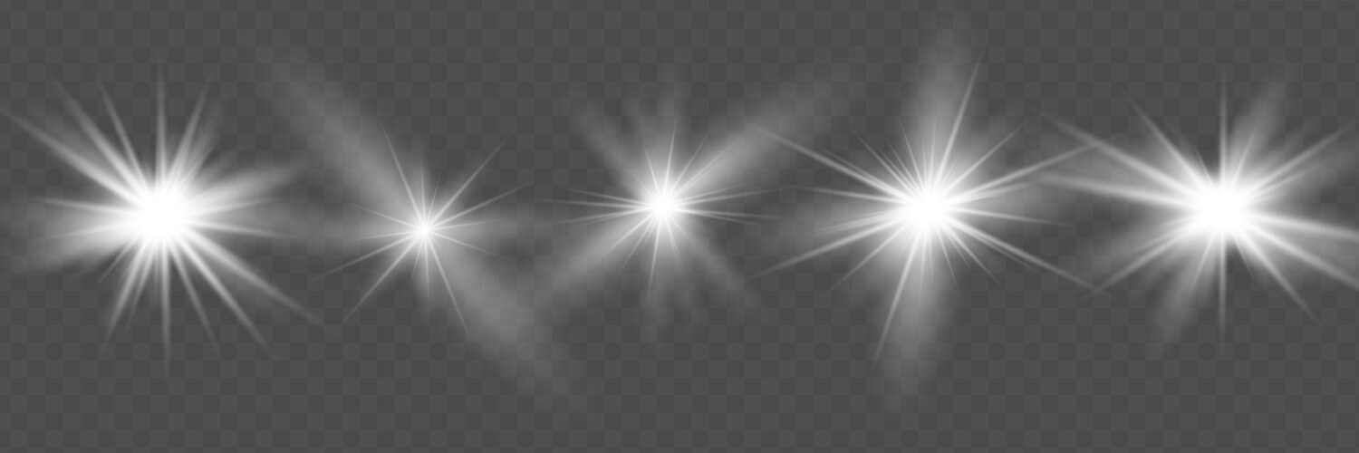 Light effect glow isolated white transparent Vector Image