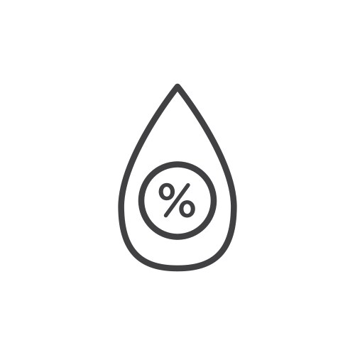 Humidity icon set water percentage symbol home Vector Image