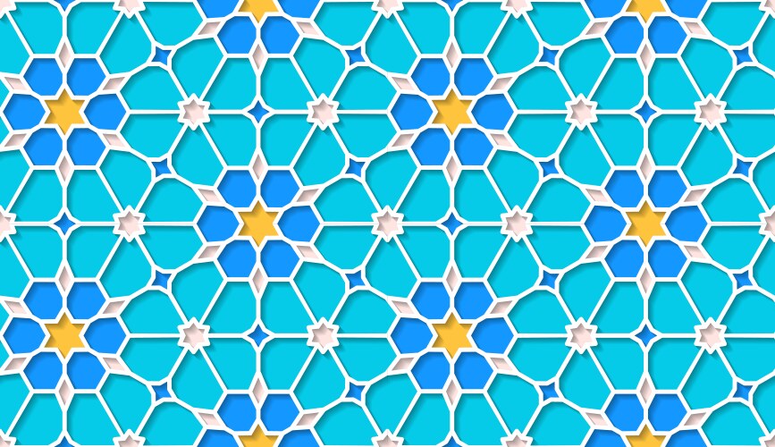 Arabic seamless girih pattern with classic islamic
