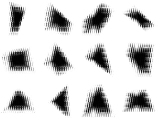 Halftone Triangle Pattern Reprographic Technique Vector Image