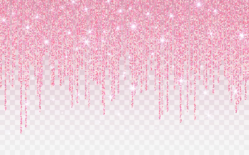 Pink glitter sparkle on a transparent background Vector Image