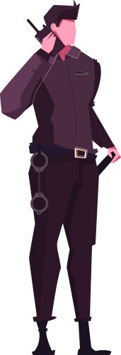 Security guard is welcoming you Royalty Free Vector Image