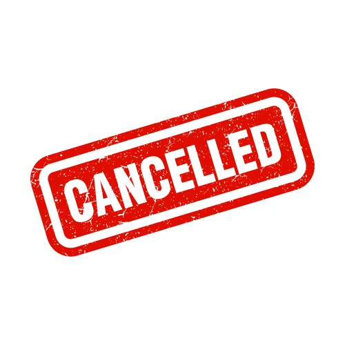 Cancelled watermark stamp Royalty Free Vector Image
