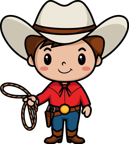 Cowboy stickers set clipart calculations Vector Image