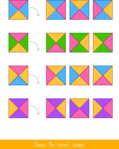 Educational game for kids find correct answer Vector Image