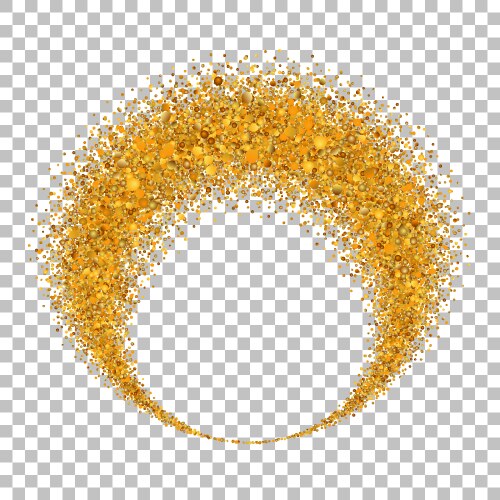 Gold circle light tracing effect glowing Vector Image