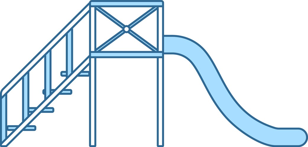 Spiral child slide icon outline water park Vector Image