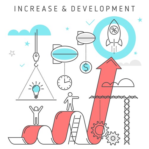 Business idea development Royalty Free Vector Image